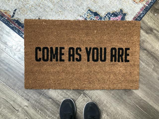 Come As You Are Welcome Mat | Modern Doormats | Nickel Designs