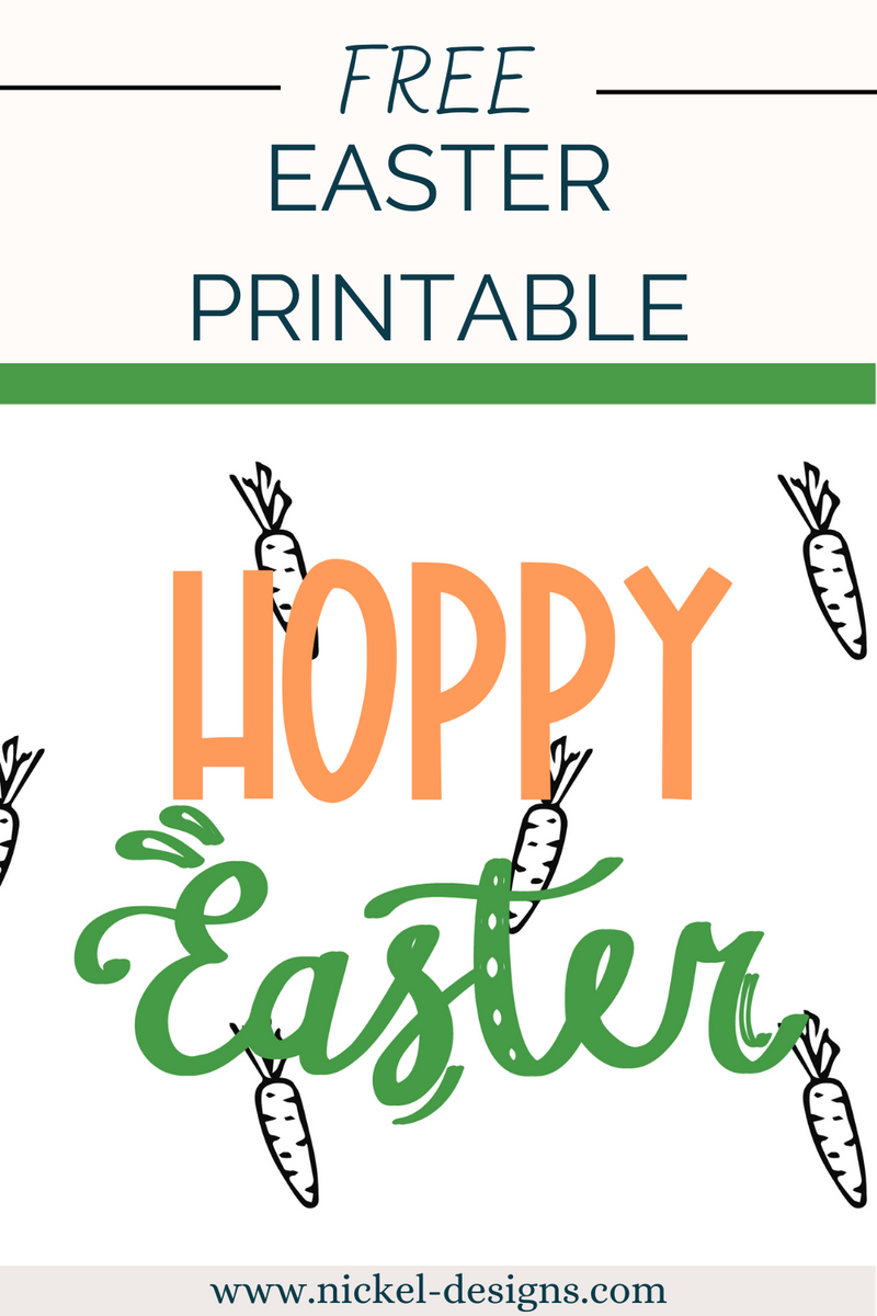 Free Easter Printable | Hoppy Easter Decor by Nickel Designs