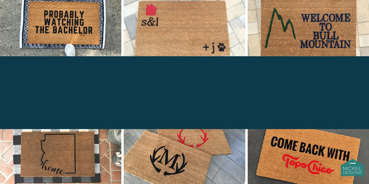 Monogrammed Personalized Doormat | Nickel Designs