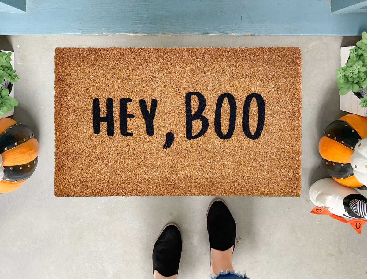 Sale - Hey Boo Halloween Doormat | Nickel Designs