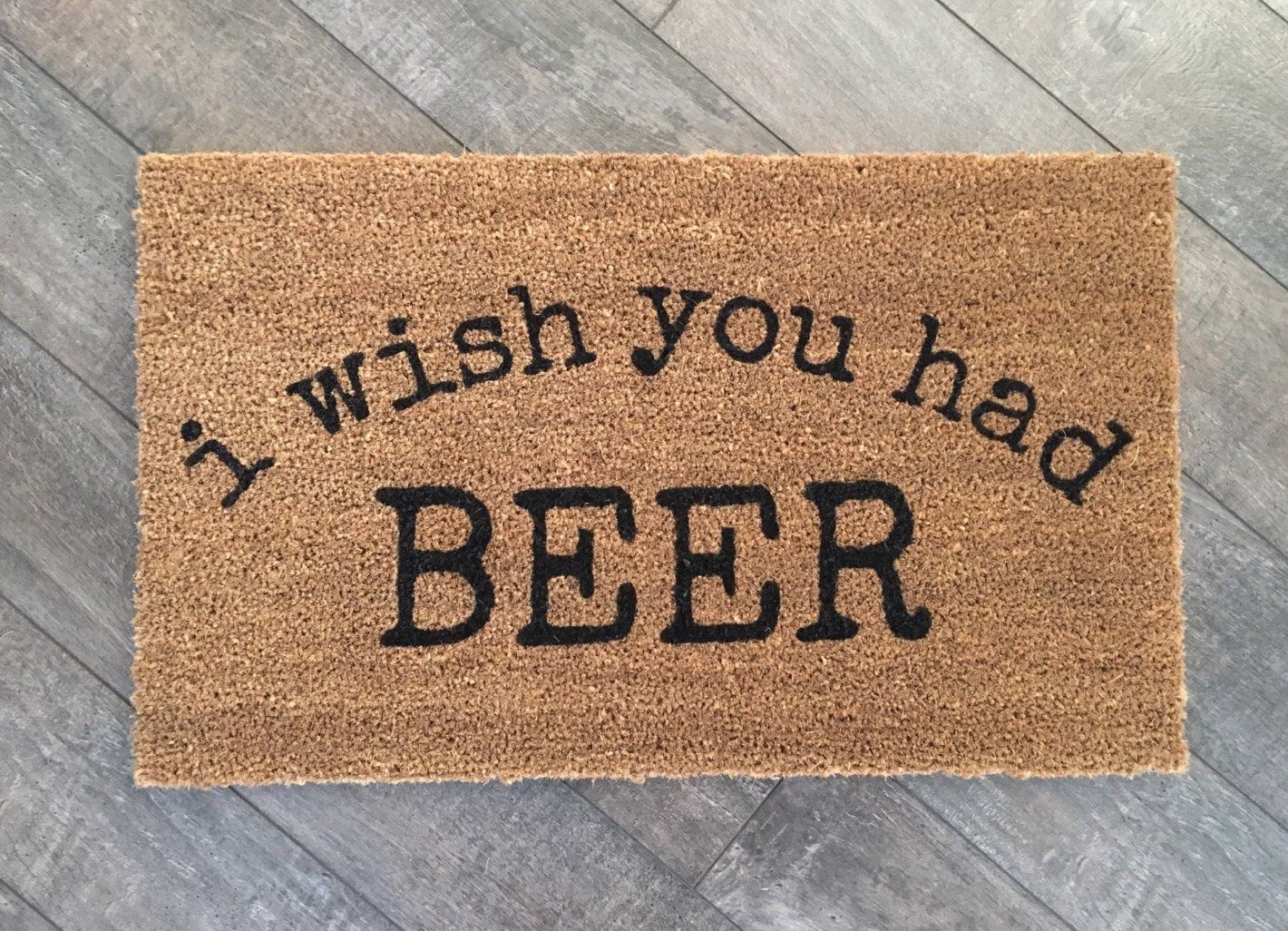 Funny Custom Drink Doormat | Choose from Beer, Wine, Champs