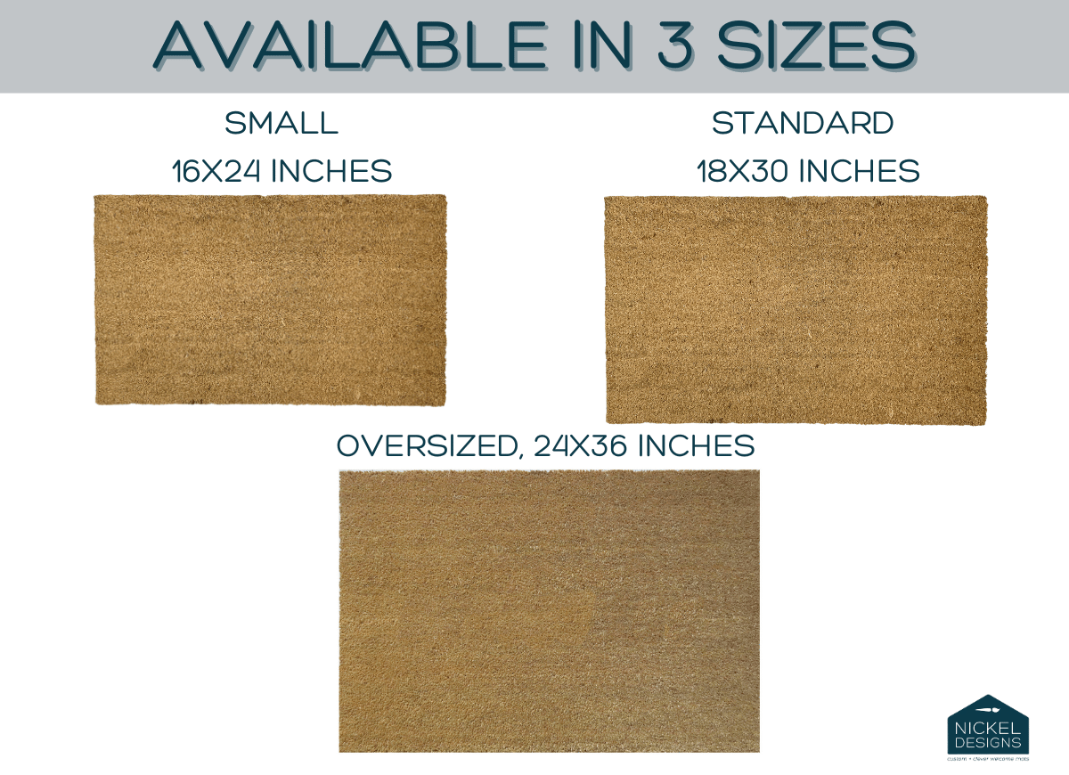 Be Nice Or Leave Funny Door Mat | Outdoor Doormats by Nickel Designs