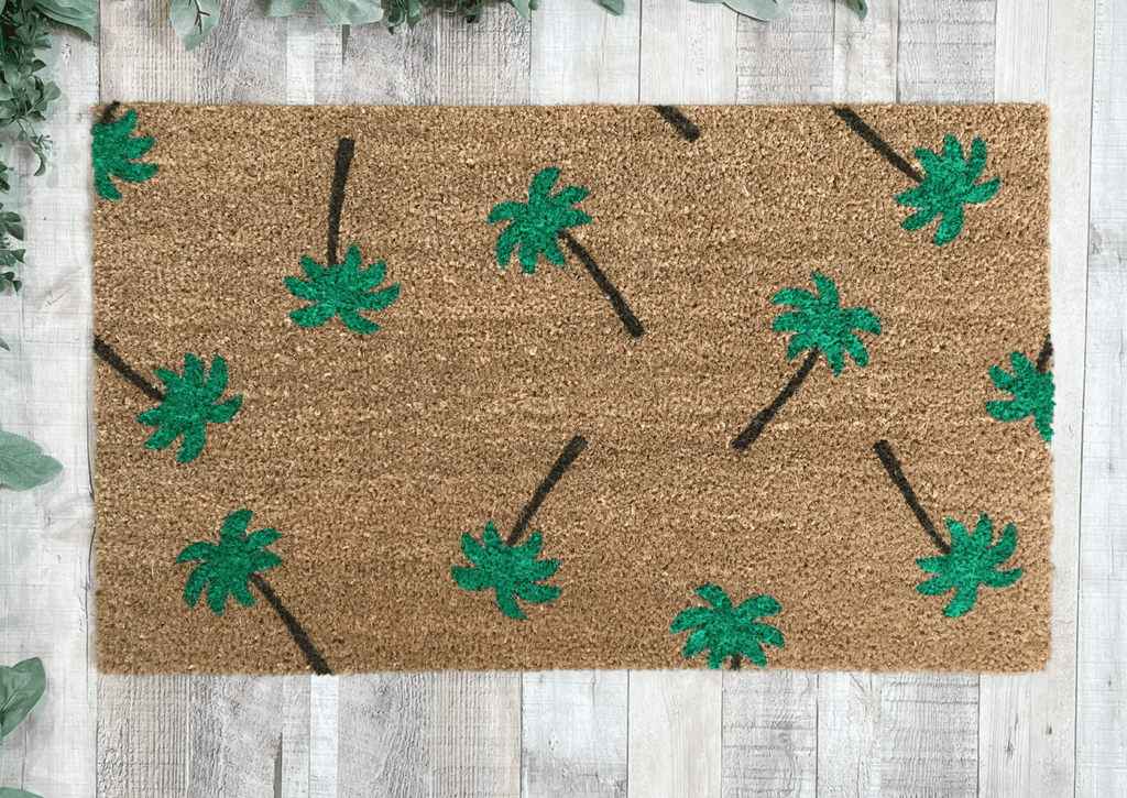 Patterned Palm Tree Doormat | Summer Doormats | Nickel Designs