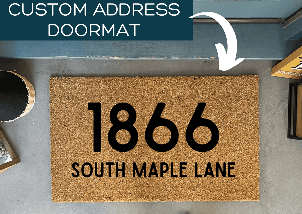 Custom Street Address Doormat | Personalized Doormats | Nickel Designs