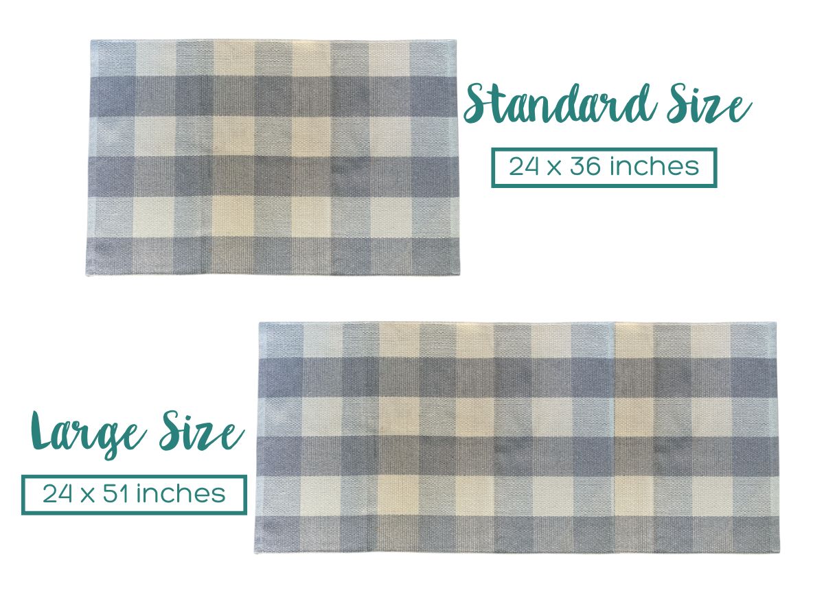 Grey and White Buffalo Check Entryway Rug | Doormat Layering Rug