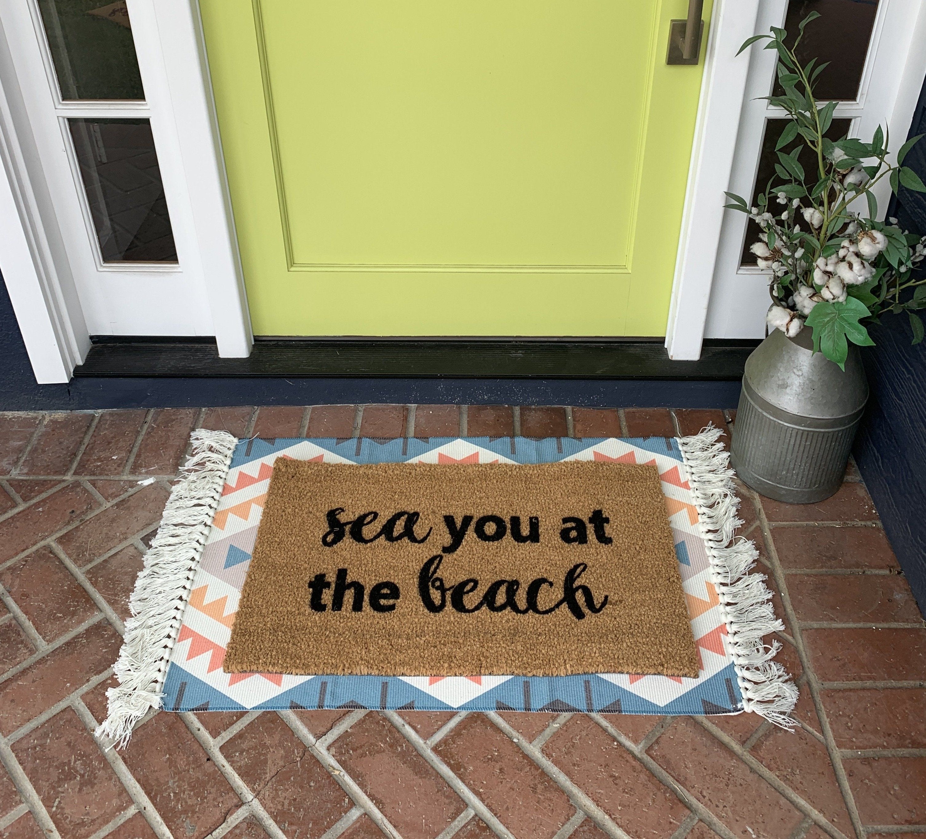 Funny Beach Theme Outdoor Welcome Mat