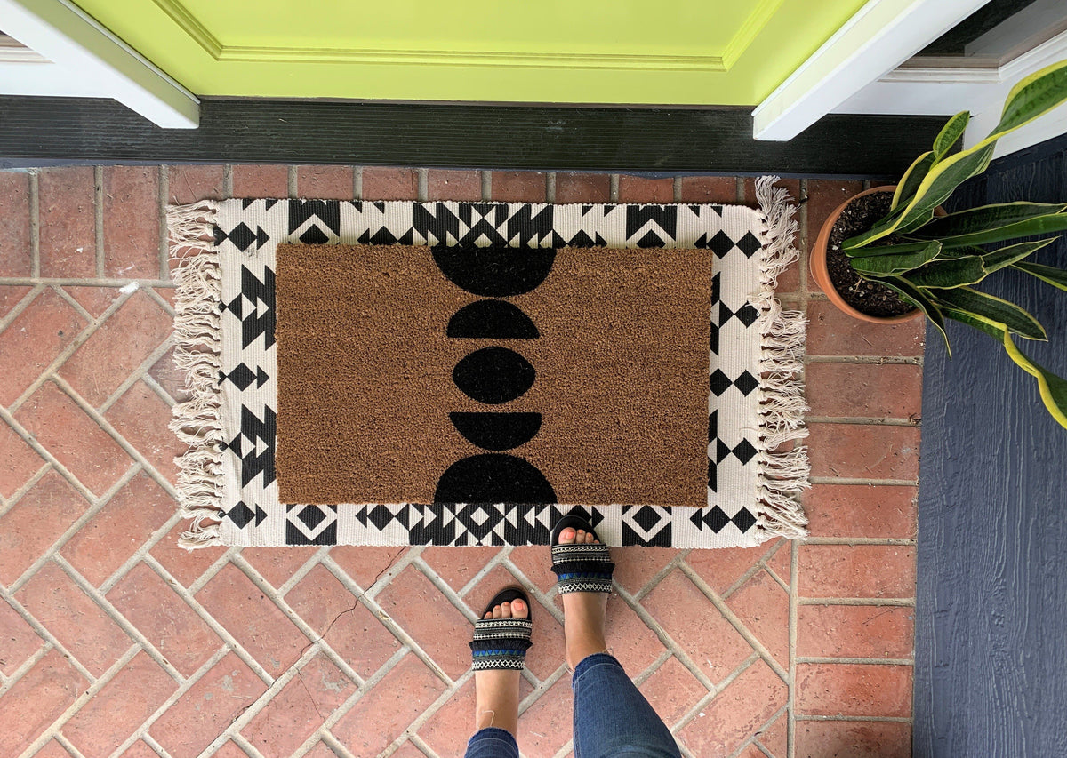 The Luna Modern Doormat | Boho Doormats | Nickel Designs Doormats