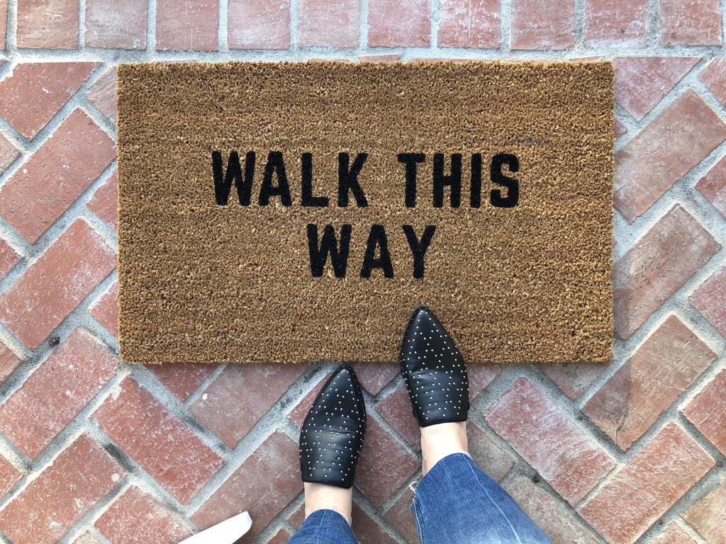 Walk This Way Funny Doormat