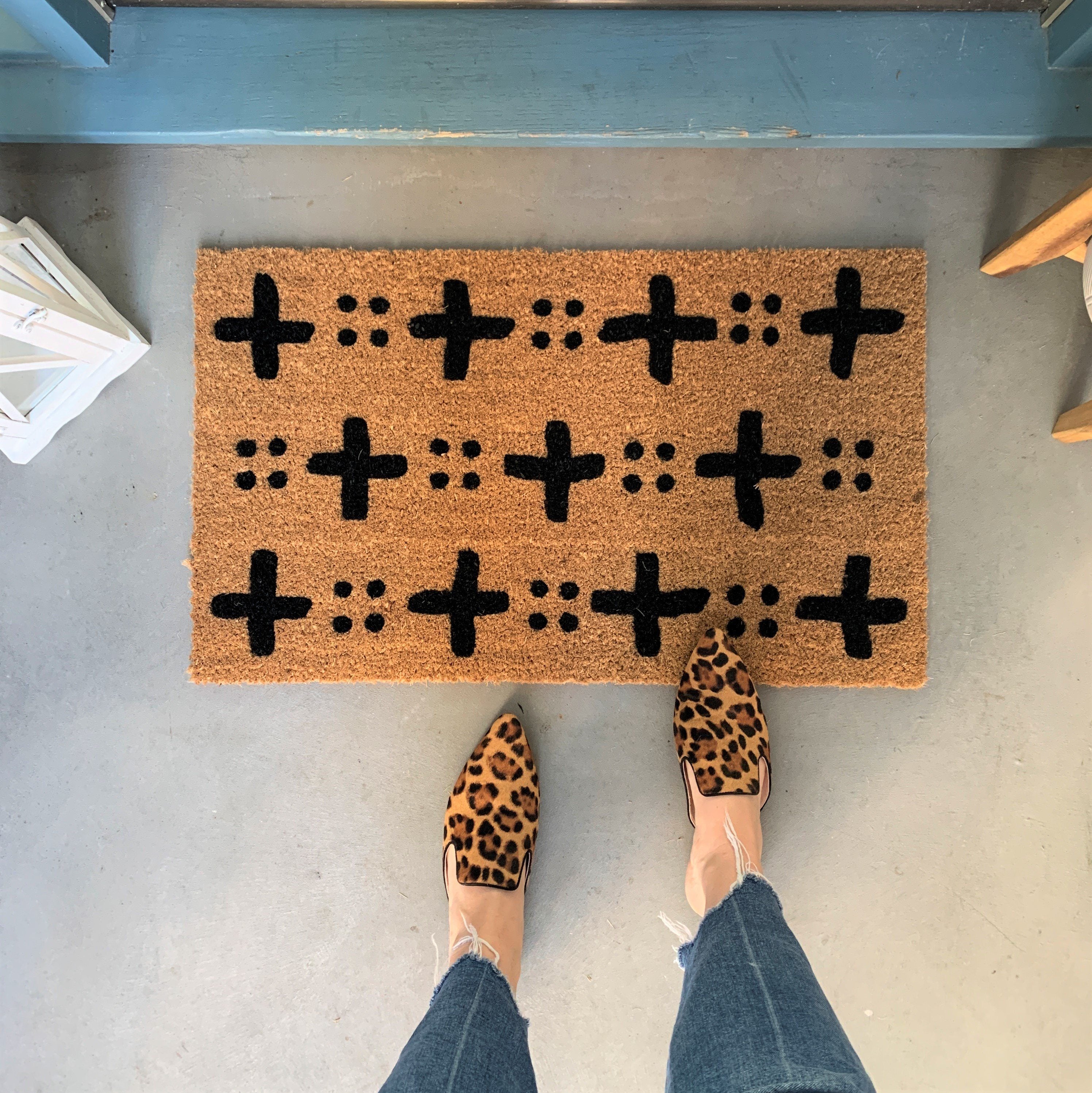 Boho Cross Outdoor Doormat