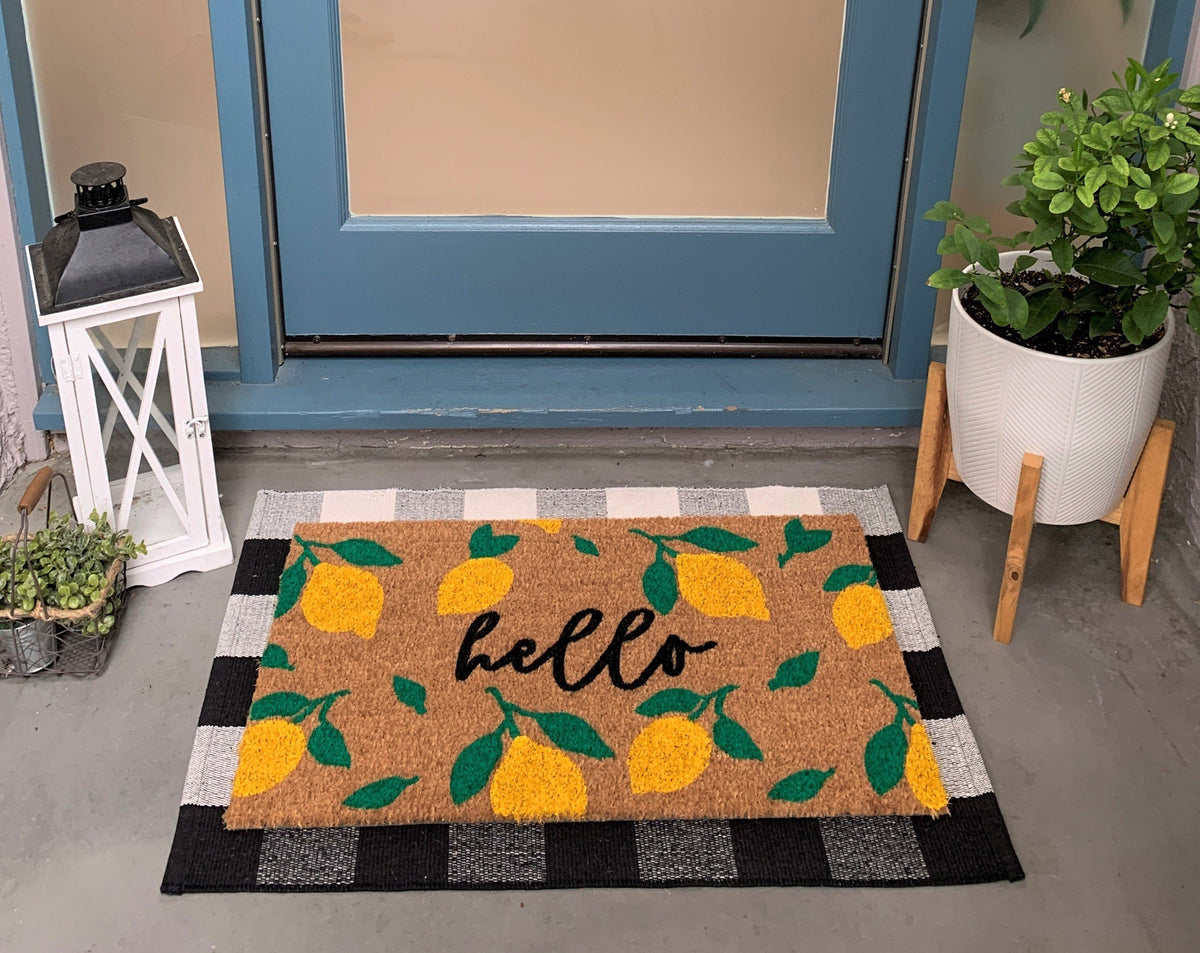 Summer Lemon Pattern Doormat | Summer Door Mats | Nickel Designs