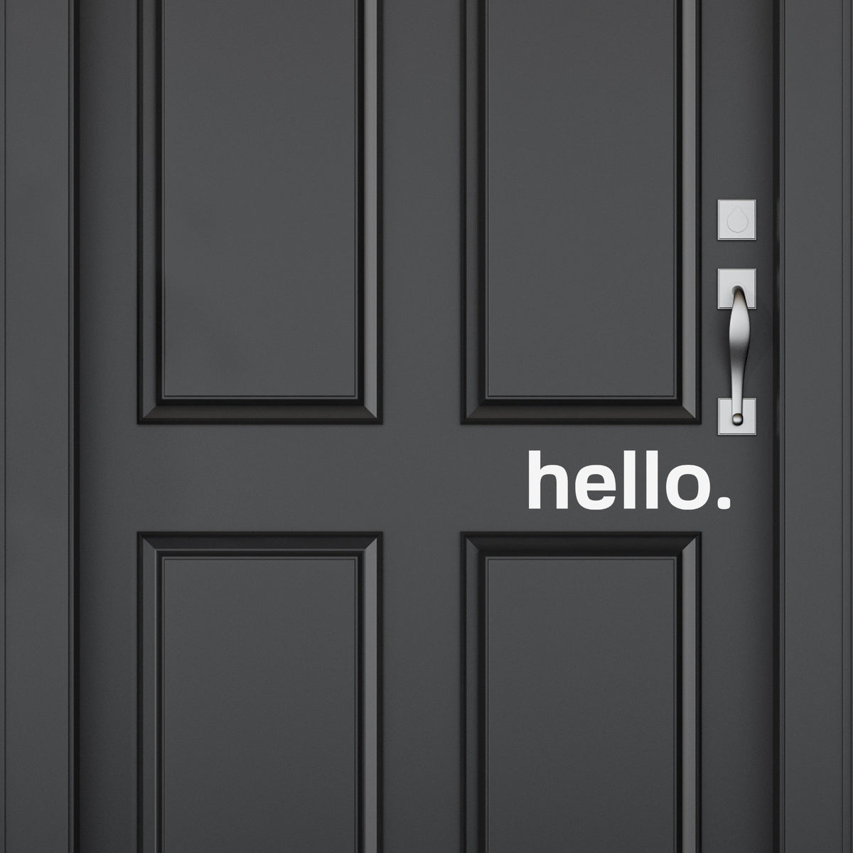 hello. Front Door Decal
