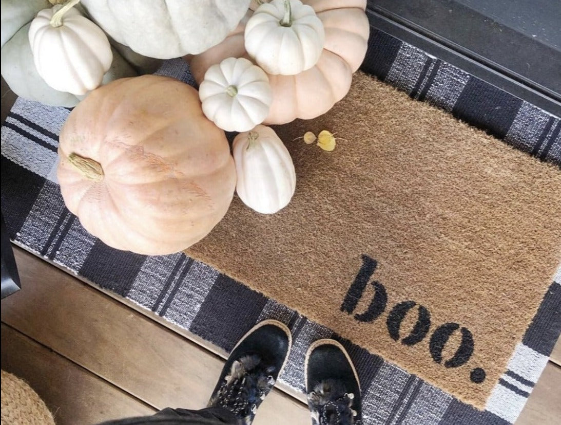 boo. Halloween doormat | Outdoor Doormats | Nickel Designs