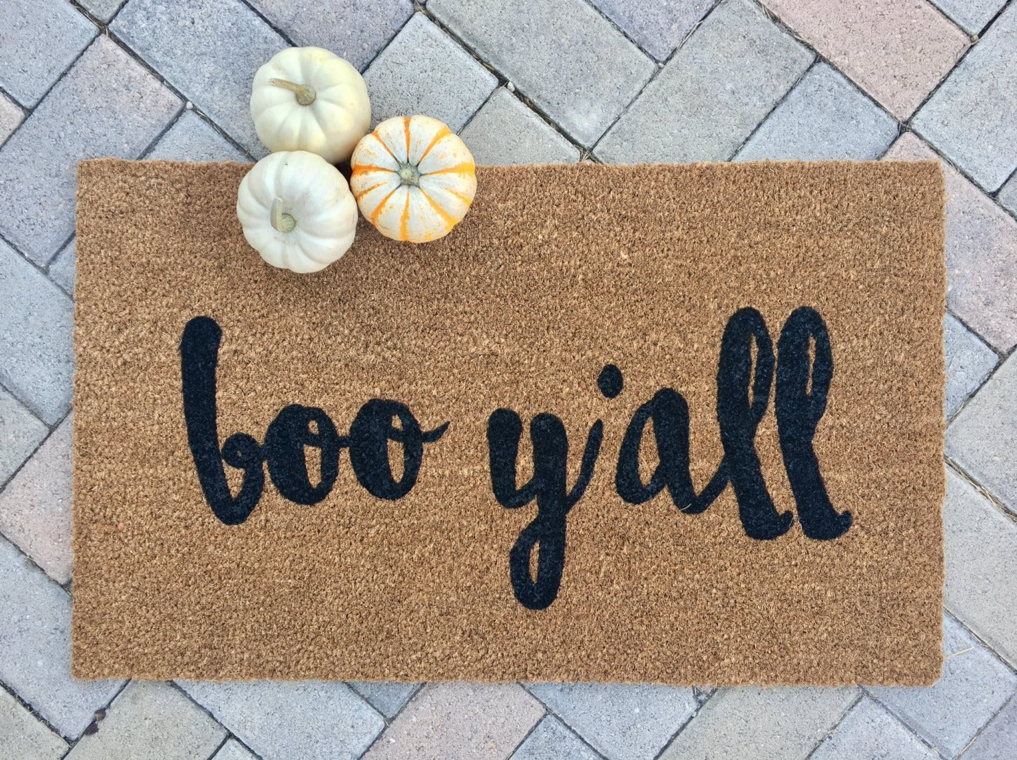 boo y'all Halloween Doormat | Funny Doormats by Nickel Designs