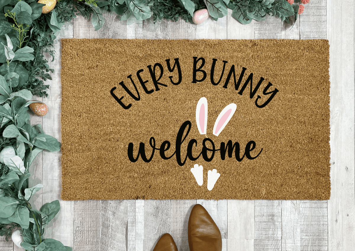 Every Bunny Welcome Doormat | Bunny Doormats by Nickel Designs