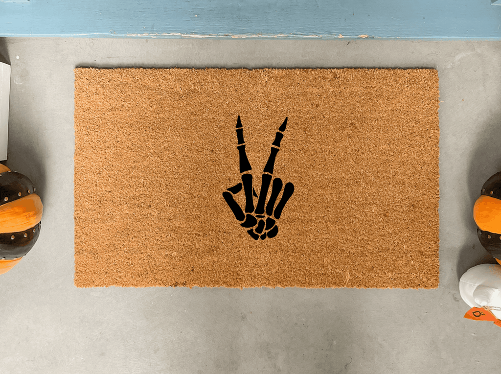 Creepy Skeleton Hand Doormat | Halloween Decor by Nickel Designs