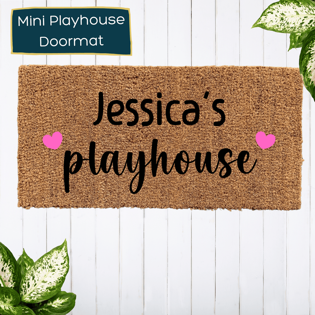 Custom Name Playhouse Doormat | Playhouse Accessories | Nickel Designs