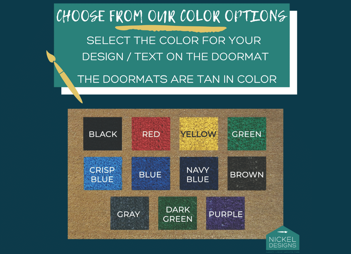 Custom Polka Dot Doormat | Rainbow Doormats | Nickel Designs