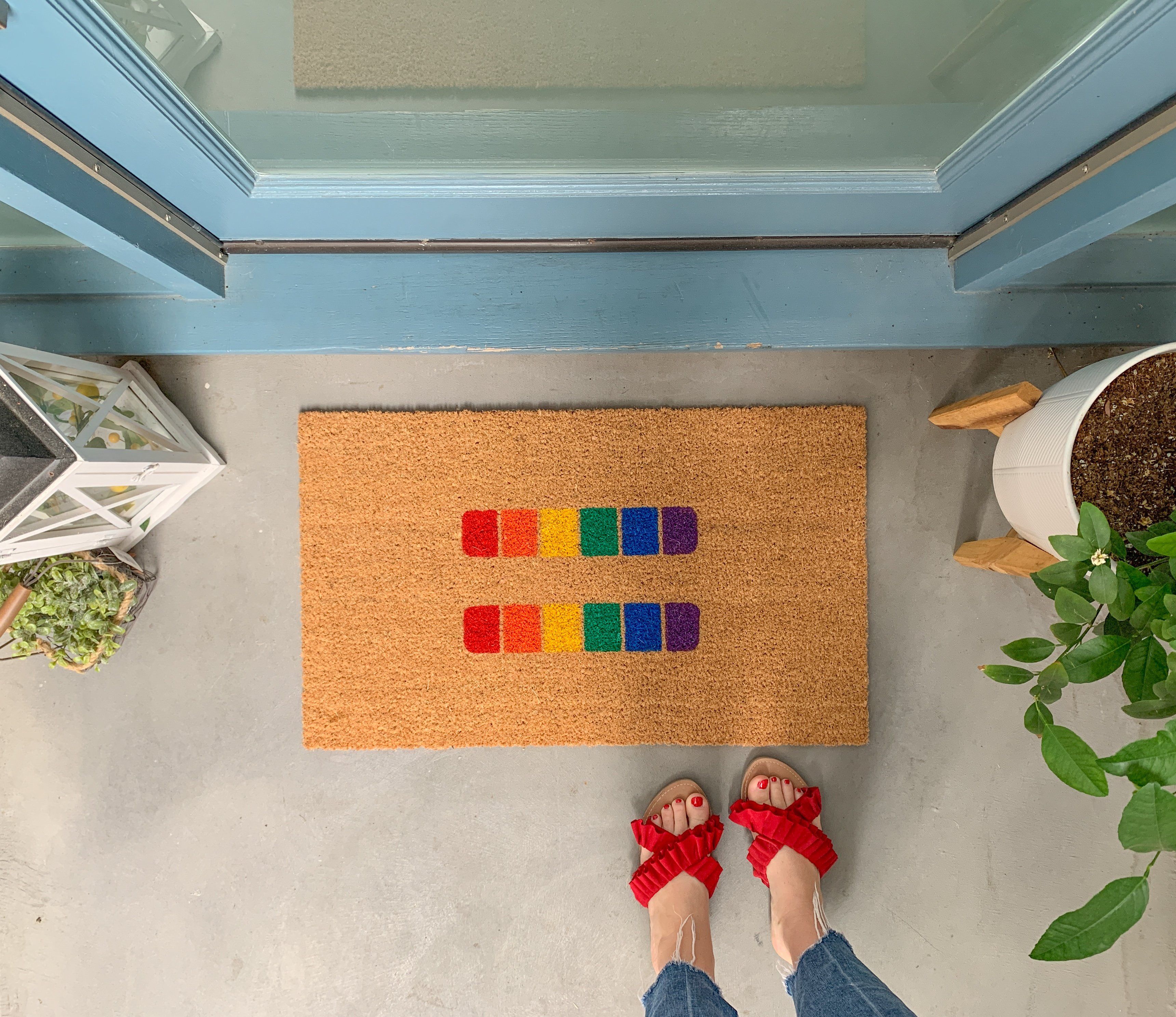 Equality Symbol Rainbow Pride Door Mat