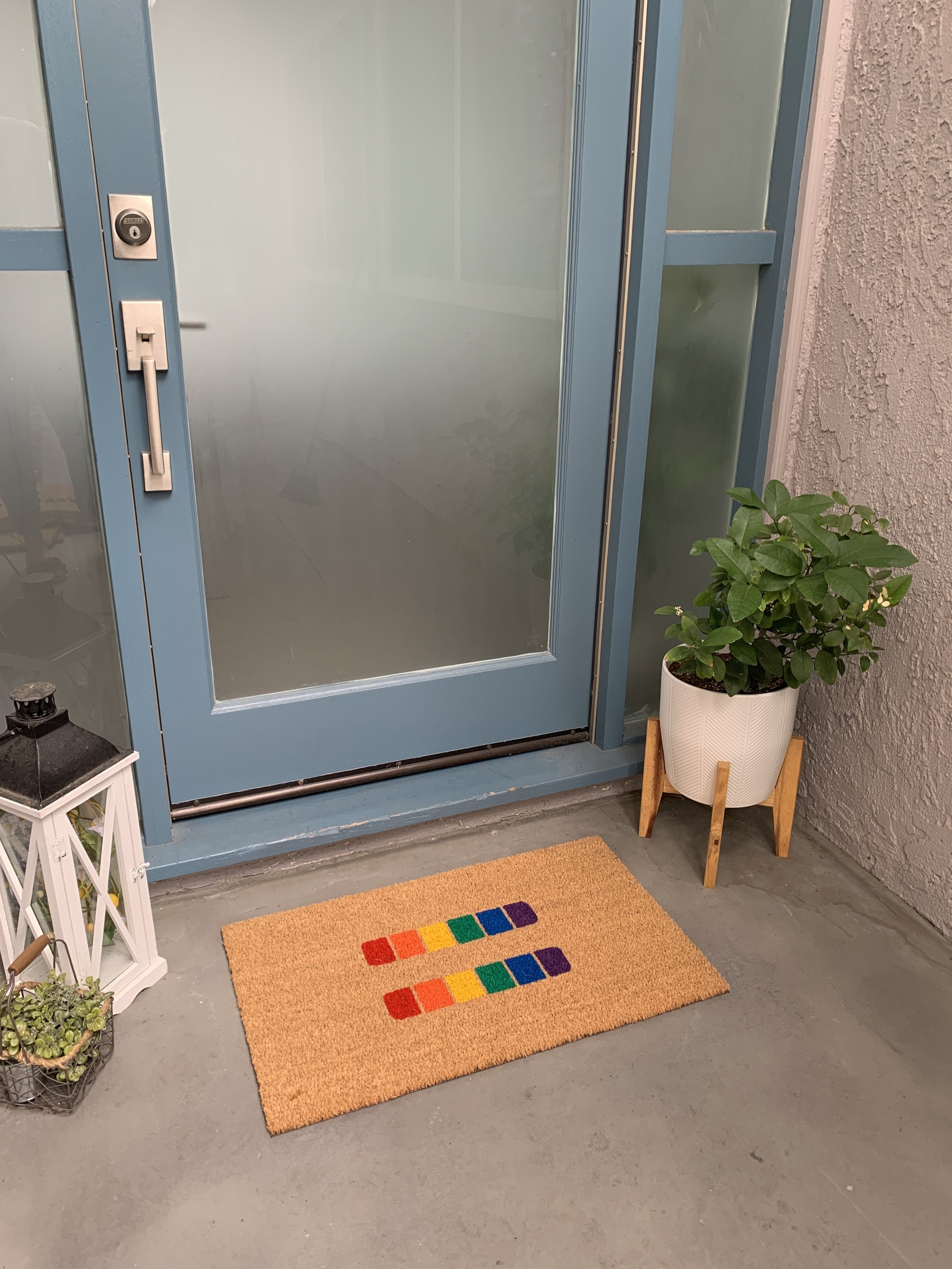 Equality Symbol Rainbow Pride Door Mat