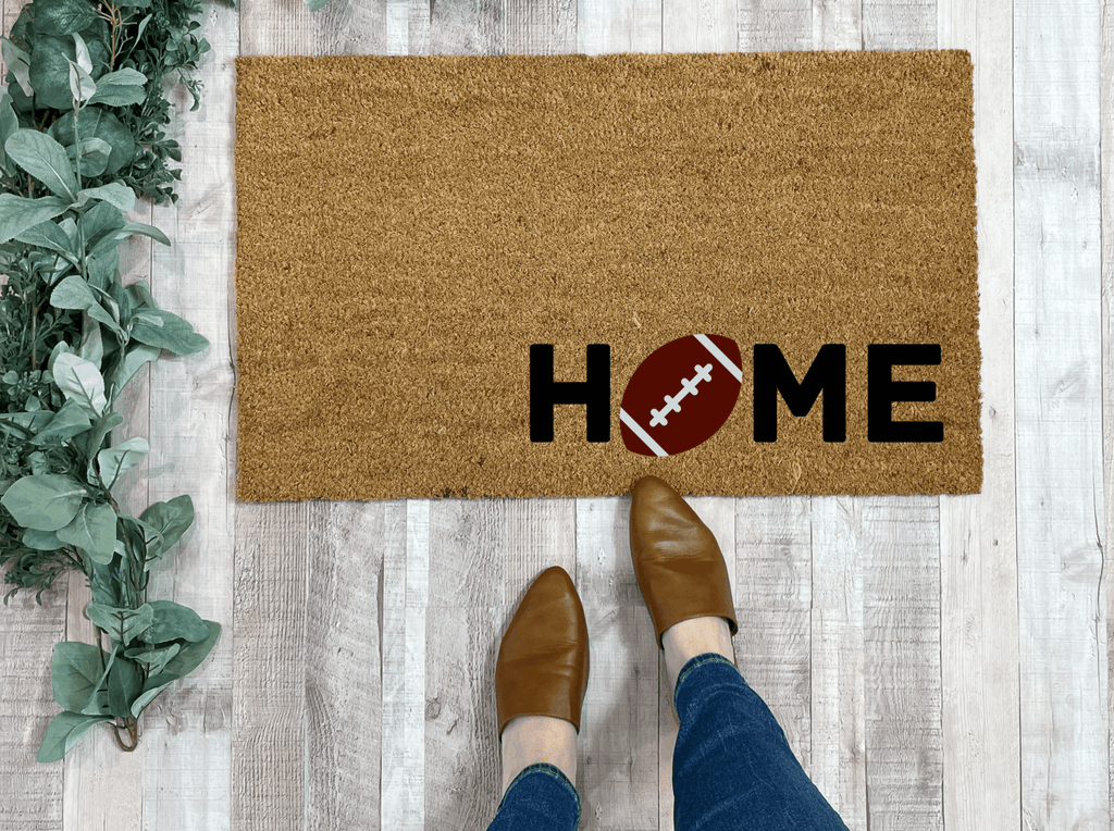 Football Welcome Mat | Fall Door Mats by Nickel Designs Doormats