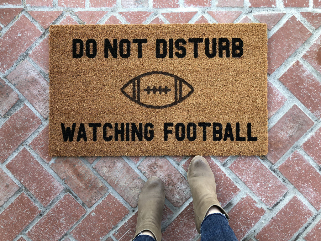 Fall Football Doormat | Fall Porch Decor by Nickel Designs Doormats