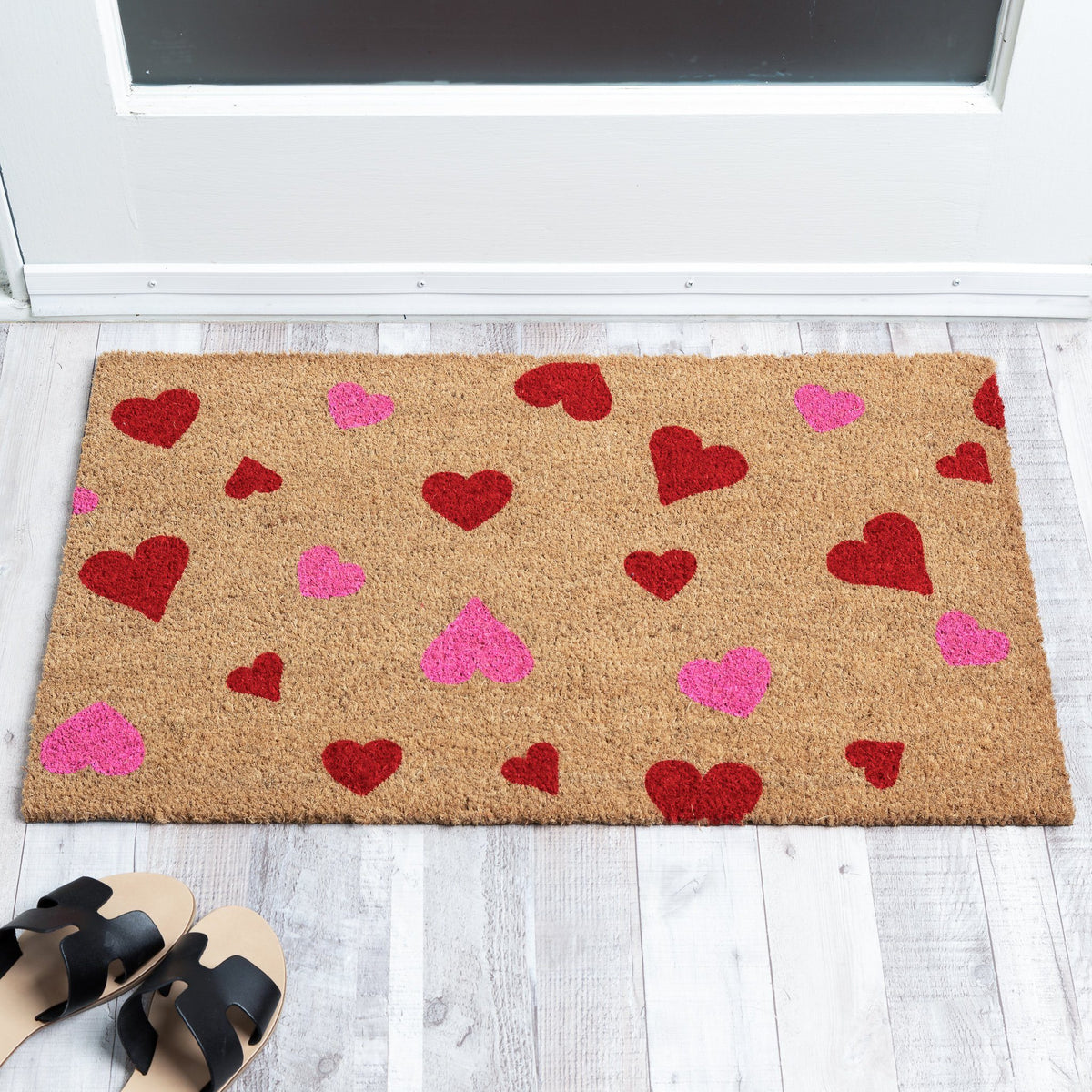 Heart Pattern Valentine's Welcome Mat | Spring Doormats