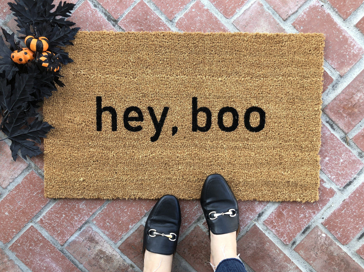 hey, boo Doormat | Halloween Doormats | Nickel Designs Doormats