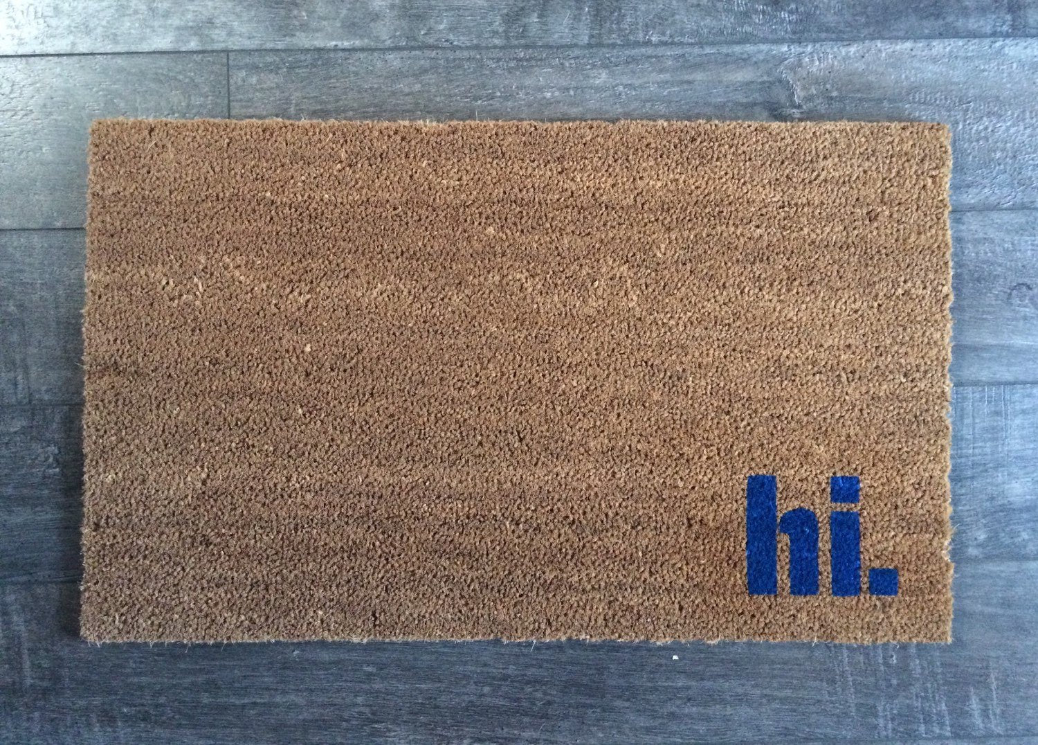 hi. Welcome Mat | Unique Doormats | Nickel Designs