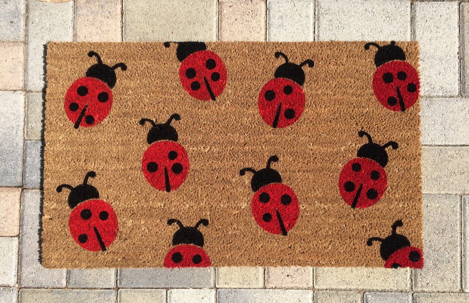Custom Ladybug Pattern Doormat | Nickel Designs | Summer Doormats