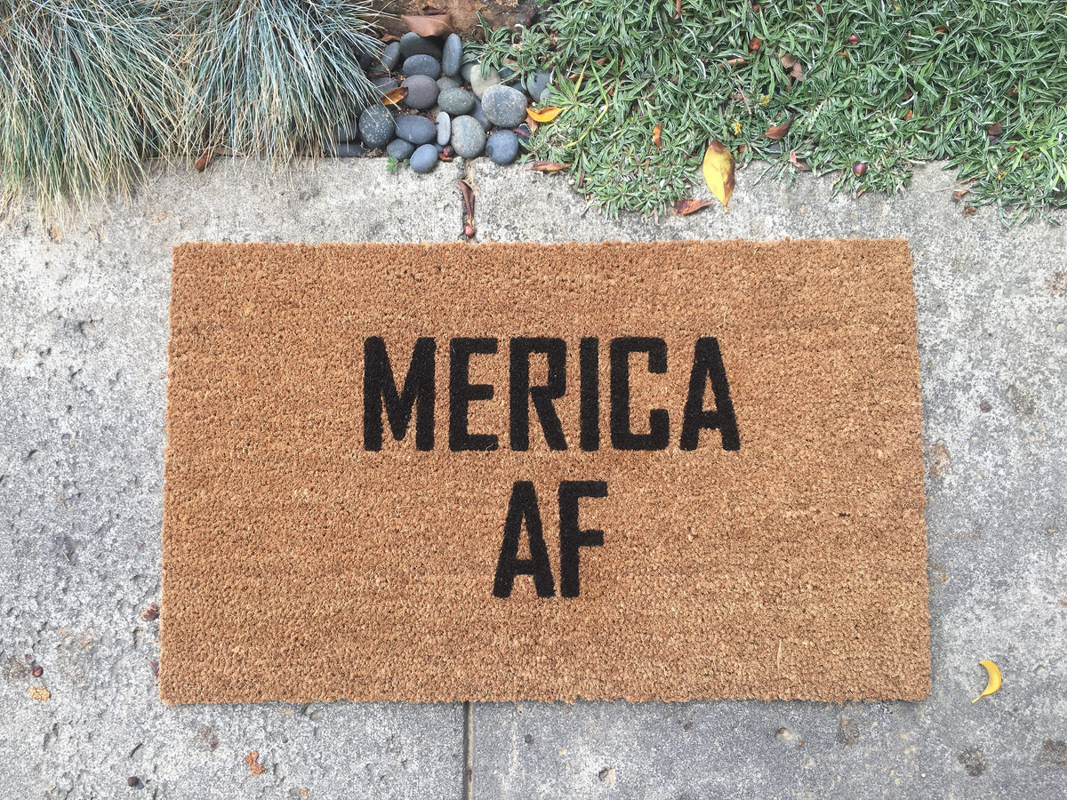 MERICA AF Funny Outdoor Doormat | Summer Door Mats | Nickel Designs