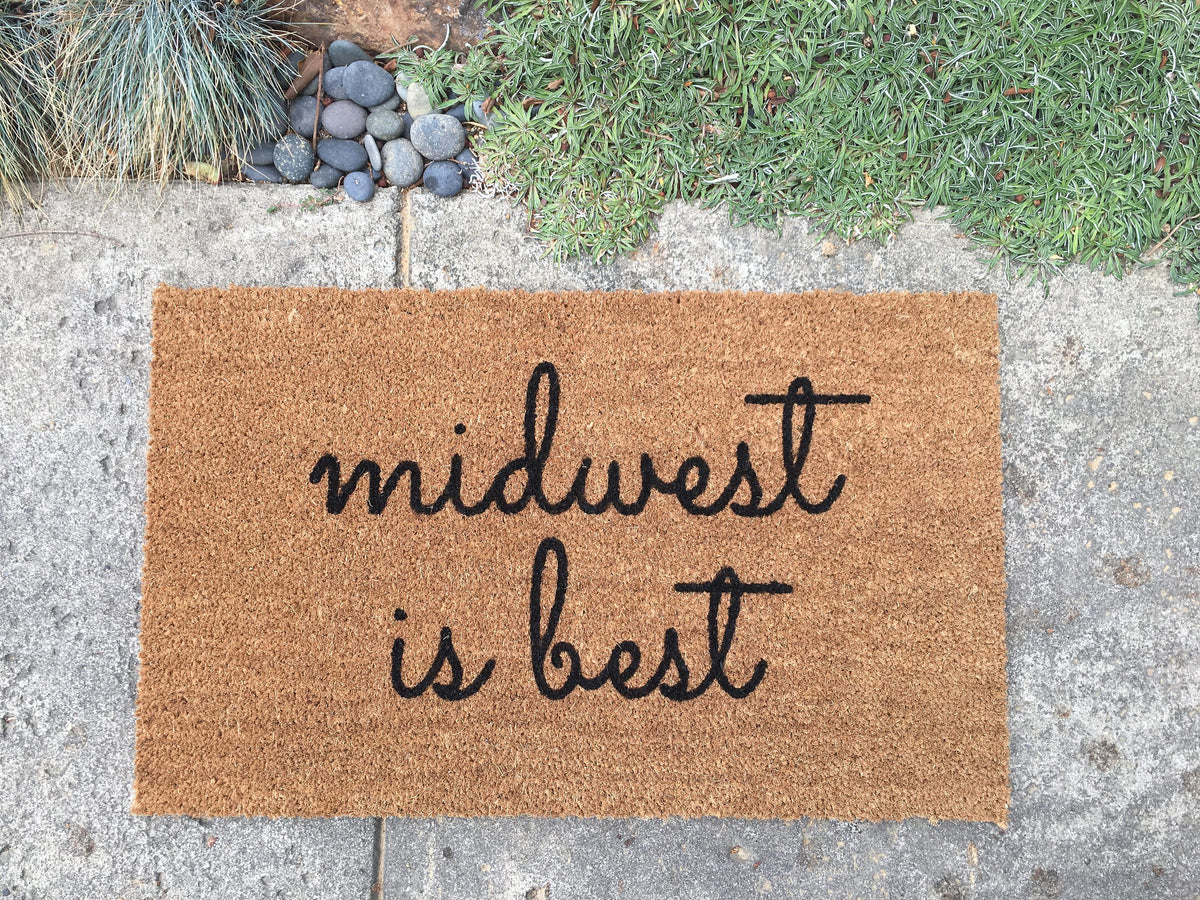 Midwest is Best Funny Doormat | Outdoor Doormats | Nickel Designs