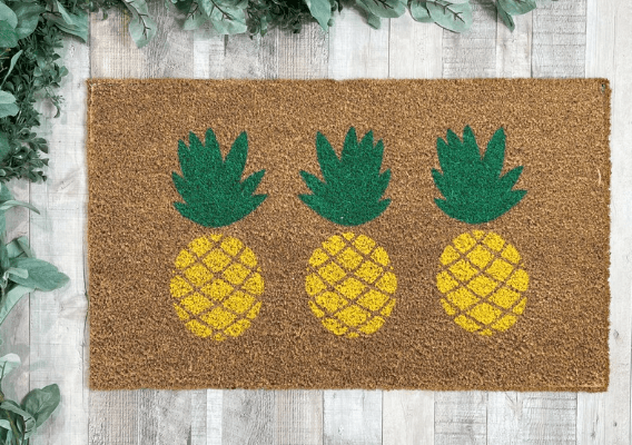 Pineapple Trio Doormat | Summer Door Mats | Coir Doormats