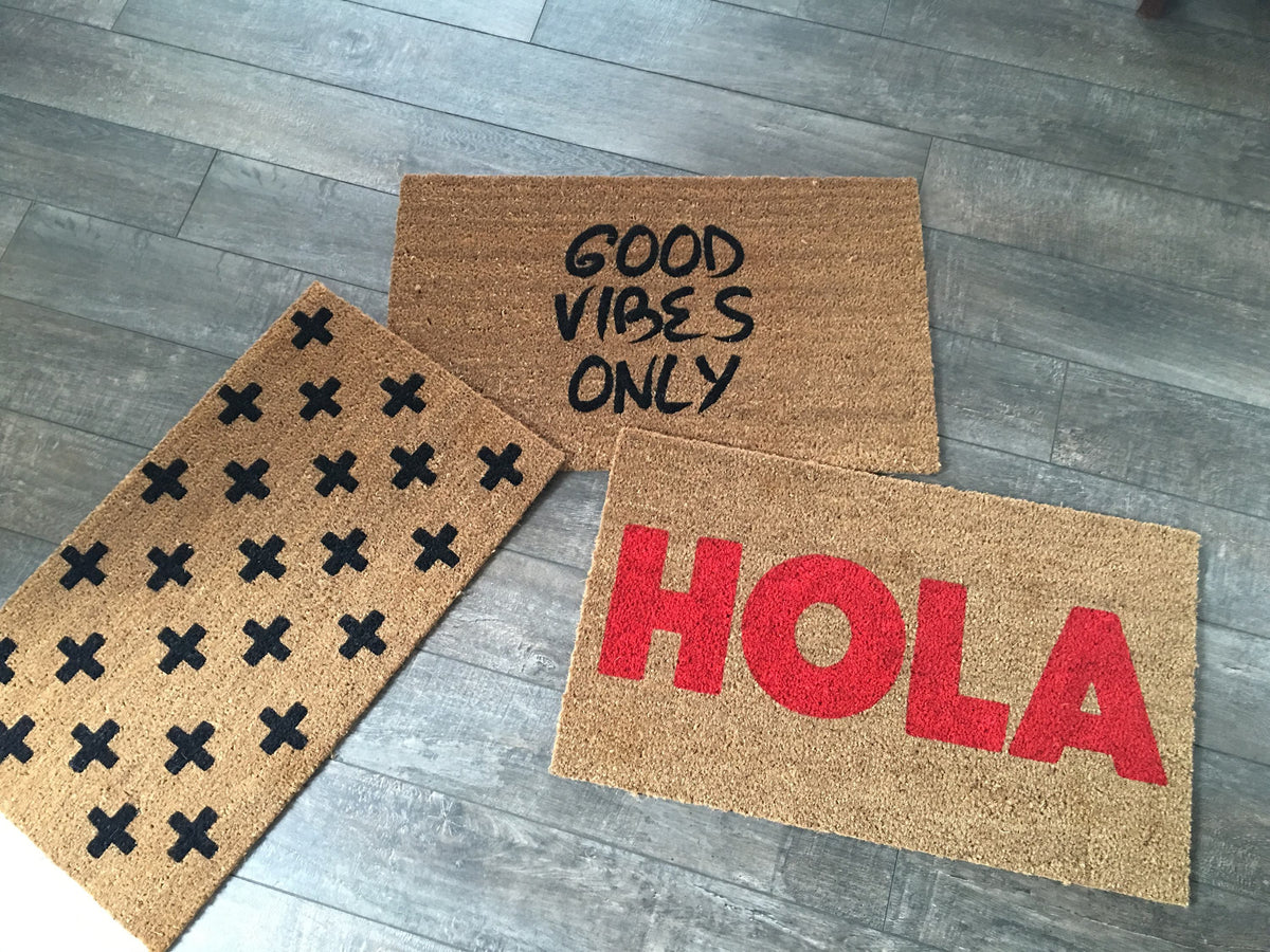 Swiss Cross Pattern, Modern Outdoor Doormat