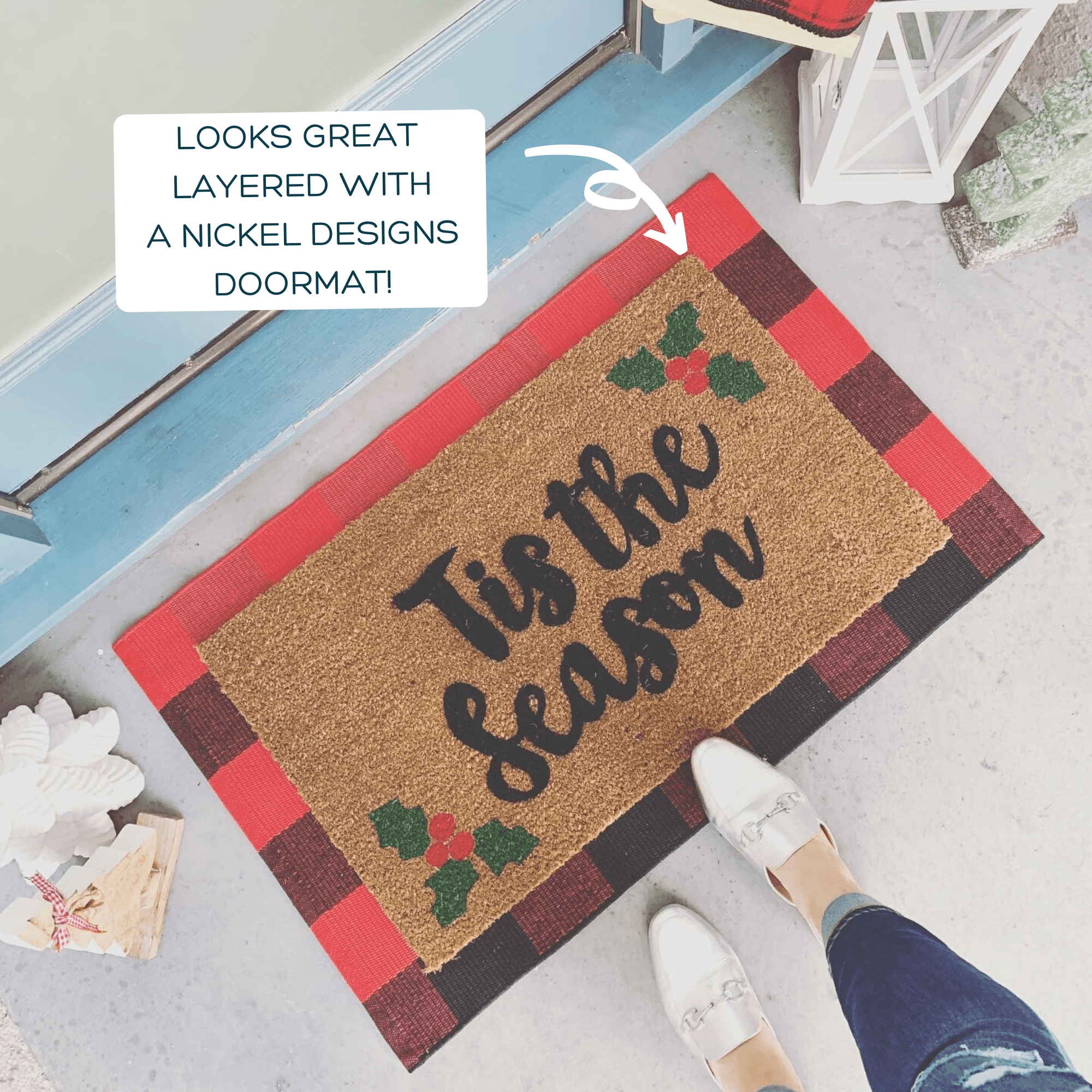 Red and Black Buffalo Check Accent Rug