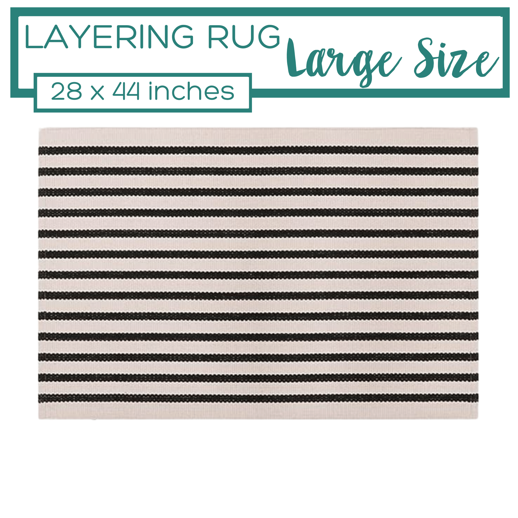 Striped Doormat Layering Rug