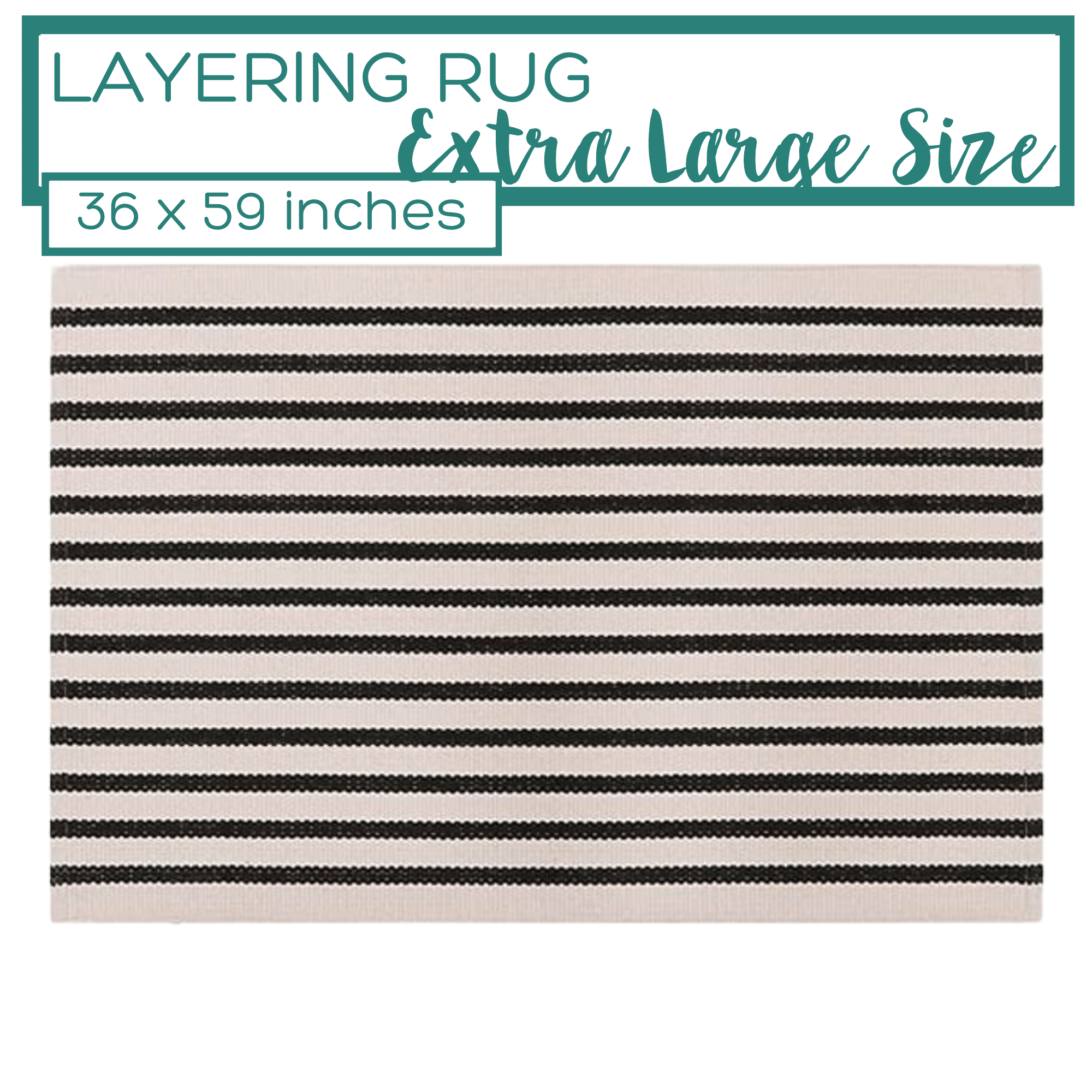 Striped Doormat Layering Rug